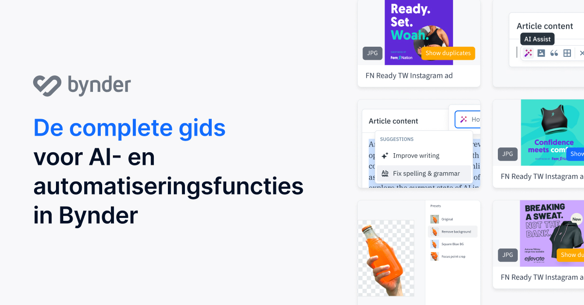 De complete gids voor de AI- en automatiseringsfuncties in Bynder